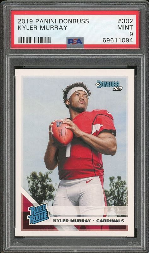 2019 Panini Donruss 302 Kyler Murray RC PSA 9 Mint Cardinals Heisman