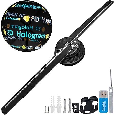 Hologramme 3D Missyou 46CM Hologramme 3D Fan Projecteur Avec WiFi APP
