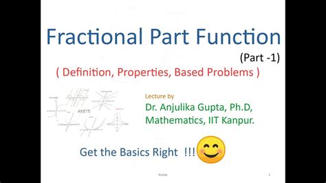 function 8 1 fractional part function part 1 definition properties iit jee maths very