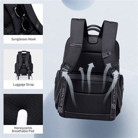 ARCTIC HUNTER τσάντα πλάτης B00544 με θήκη laptop 17 40L USB μαύρη