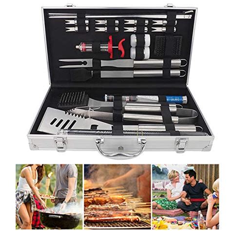 ZOSUO BBQ Grillbesteck Set Edelstahl Bestecksets Grillzubehör 23Pcs
