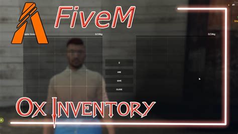 FiveM ESX FREE OX Inventory Installations Guide Deutsch GTA RP