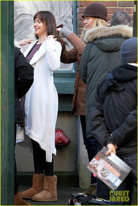 Dakota Johnson Shoots Fifty Shades Scenes With Max Martini Photo