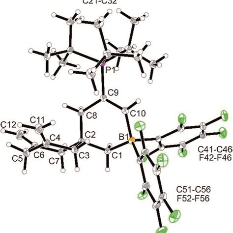 A View Of The Molecular Structure Of The Zwitterionic FLP Product 12