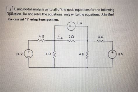 Solved Using Nodal Analysis Write All Of The Node Equations Chegg