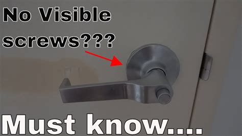 Remove Door Handle Knob Without Screws Visible Youtube