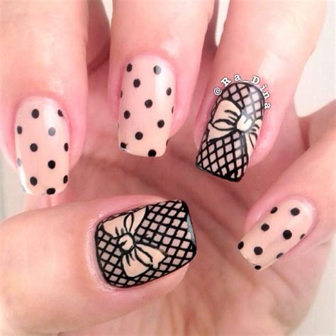 Pink Nails Designs With Bows