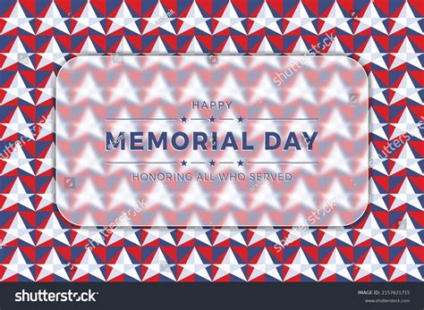 Happy Memorial Day Banner Design Layout Stock Vector Royalty Free