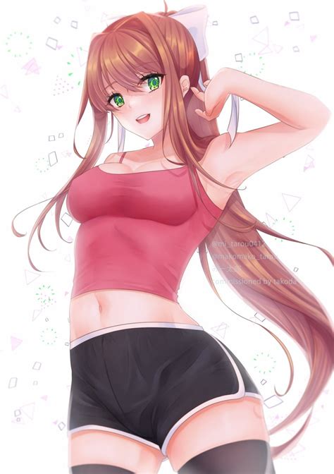 Monika Doki Doki Literature Club Drawn By Mi Tarou0412 Danbooru