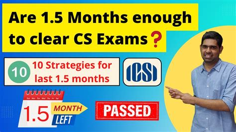 Are 1 5 Months Enough To Clear CS Exams Study Plan CS Exam Dec 2022 CS
