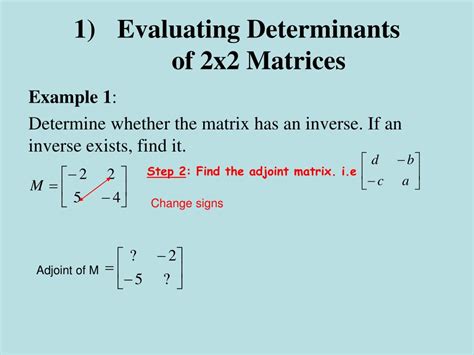 ppt 2x2 matrices determinants and inverses powerpoint presentation free download id 2440394