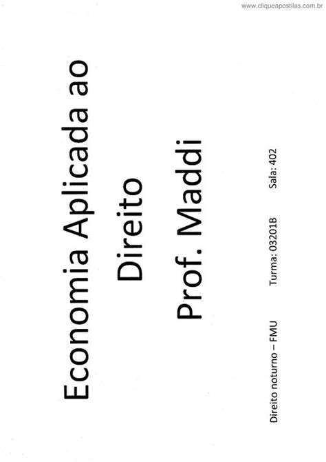 Clique Apostilas Economia Aplicada Ao Direito