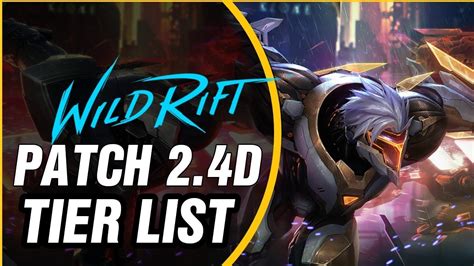 Best Champions Tier List Patch D Wild Rift Lol Mobile Youtube