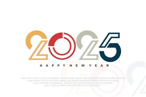 Happy New Year Logo Design Colorful And Trendy New Year