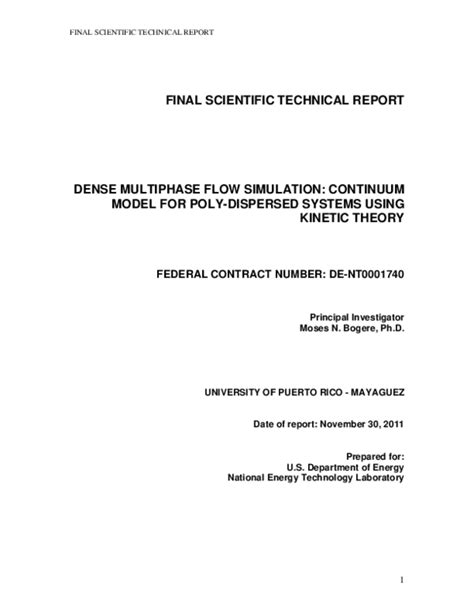 pdf dense multiphase flow simulation continuum model for poly dispersed systems using kinetic