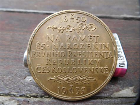 MEDAILE TOMÁŠ G MASARYK NA PAMĚT 85 NAROZENIN 1935 Aukro
