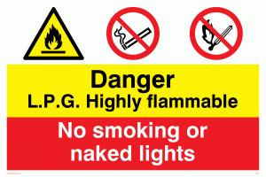 Lpg Highly Flammable Sign From Safety Sign Supplies