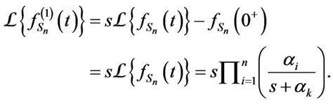hypoexponential distribution with different parameters