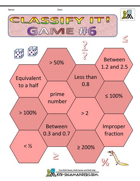 Math Games And Worksheets