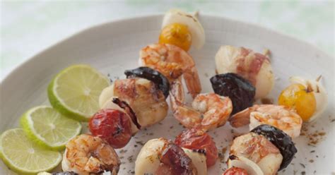 Brochette De St Jacques Et Gambas Recette De Brochette De St Jacques