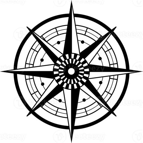 Compass Icon Symbol Black 23485644 Png