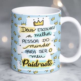 Caneca Para Padrasto De Porcelana Deus Escolheu A Melhor Pessoa Do