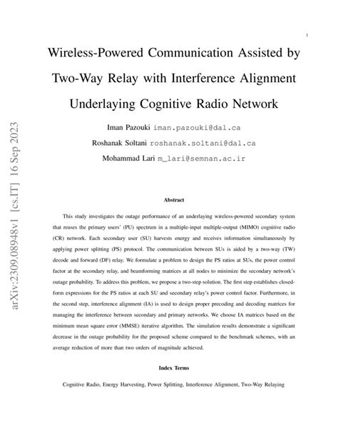 wireless powered communication assisted by two way relay with interference alignment underlaying