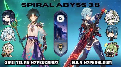 C0 Xiao Yelan Hypercarry C0 Eula Hyperbloom 3 8 Spiral Abyss Floor