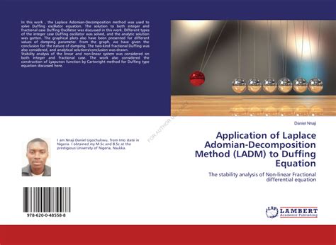pdf application of laplace adomian decomposition method ladm to duffing equation