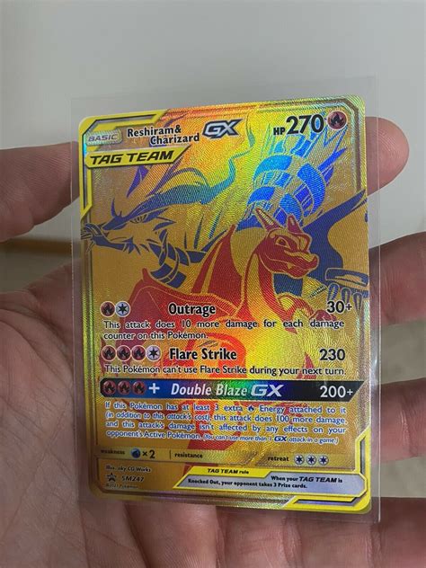 Mavin Reshiram Charizard GX SM247 Premium Pokemon Card Promo Gold