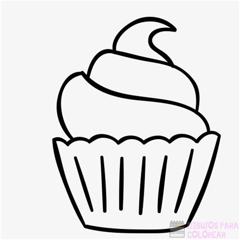 Hemisferio Mimar Derivar Cupcakes Animados Para Colorear Comerciante