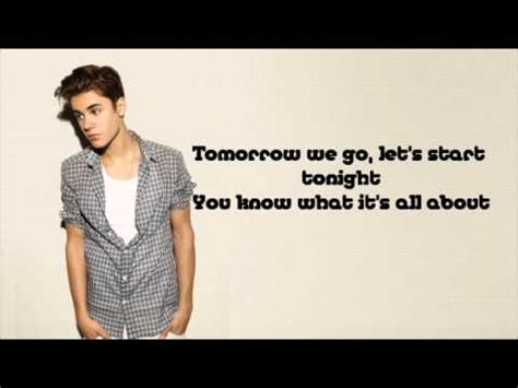 Justin Bieber Take You Lyrics On Screen Youtube