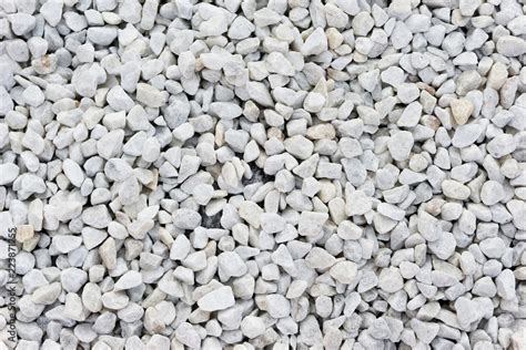 White Small Road Stone Background Gravel Pebbles Stone Texture