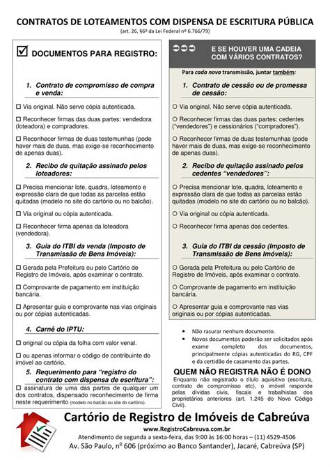 PDF Contratos De Loteamentos Dispensa De Escritura P Blica V3 De