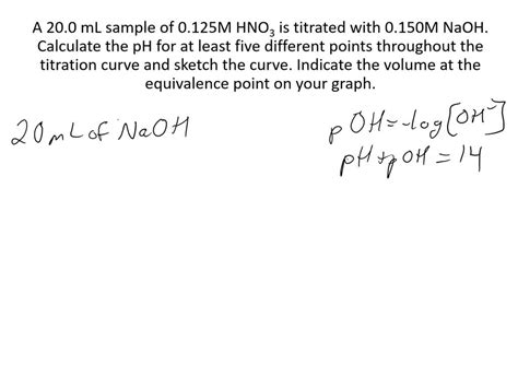 Solved Pts In Lab You Titrated Hcl With Naoh Sketch The
