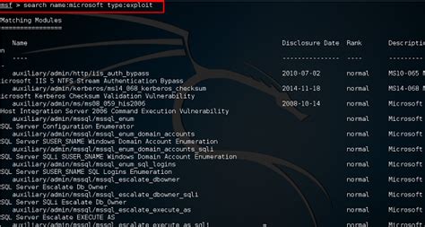 Metasploit Basic Commands