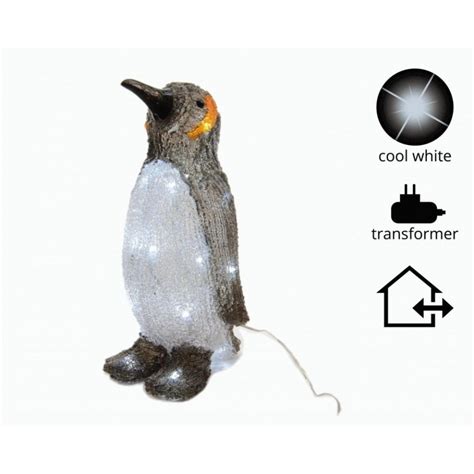 43cm Kaemingk Outdoor LED Acrylic Penguin
