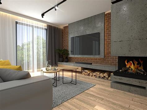 Salon z kuchnią 35m2 Pomysł na aranżacje Zobacz projekt wnętrz