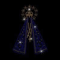 Nossa Senhora Kit Pe As Aplique Strass Shopee Brasil
