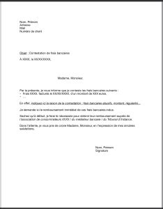 Lettre de refus de frais bancaires notre modèle gratuit