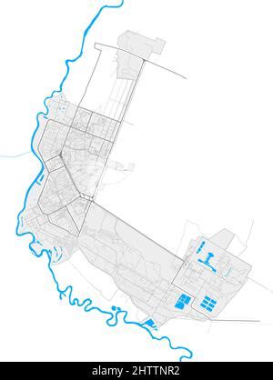 Map Of Rivne City Ukraine Urban Black And White Poster Road Map