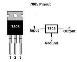 7805 Voltage Regulator IC Pinout Circuit And Its Working