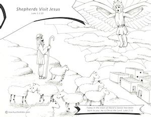 Angels And Shepherds Coloring Pages