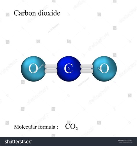 Lewis Structural Formula Carbon Dioxide Molecular Stock Vector Royalty