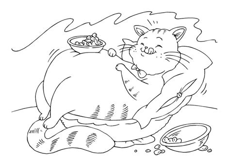 Disegno Da Colorare Gatto Grasso Disegni Da Colorare E Stampare