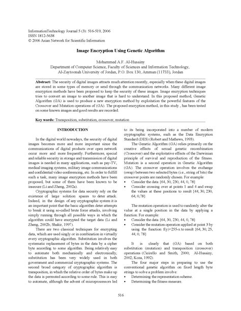 pdf image encryption using genetic algorithm