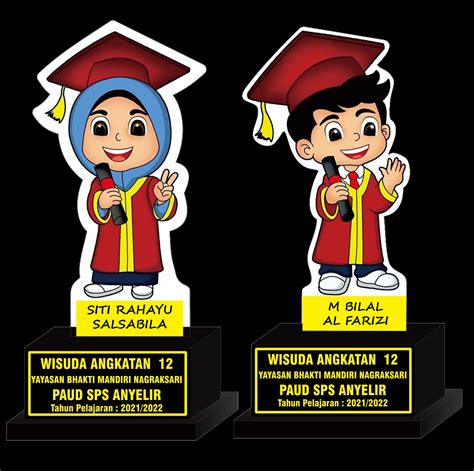Plakat Wisuda Dan Plakat Manasik Tk Paud Ra Bahan Kayu Akrilik