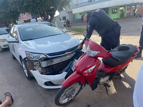 Colíder moto invade preferencial e bate em veículo mulher foi
