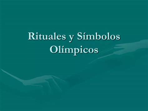 PPT Rituales y Símbolos Olímpicos PowerPoint Presentation free