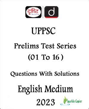 Drishti IAS UPPCS 2023 Prelims Test Series 01 To 16 English Medium